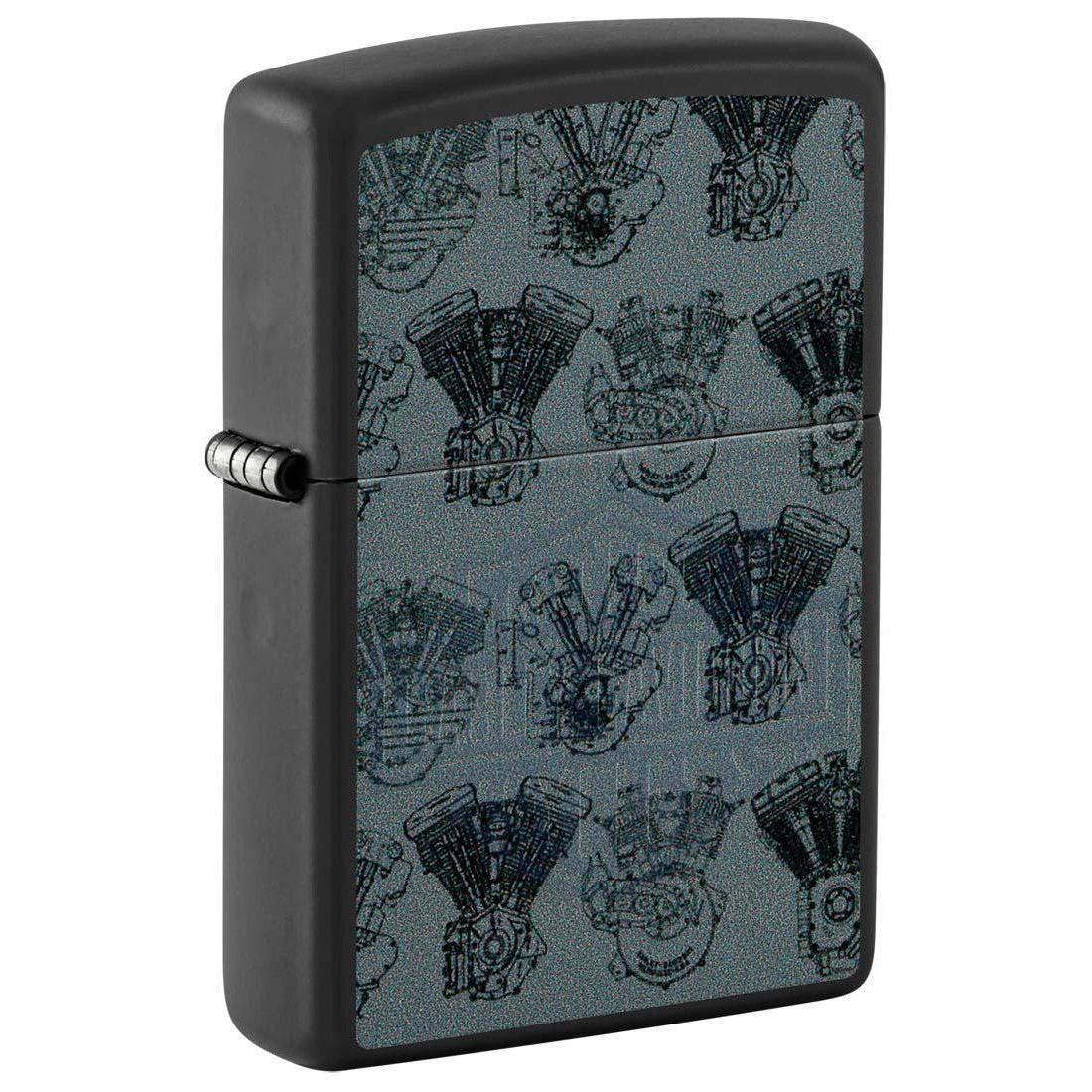Zippo Lighter: Harley-Davidson Evolution of Engines, Black Light ...